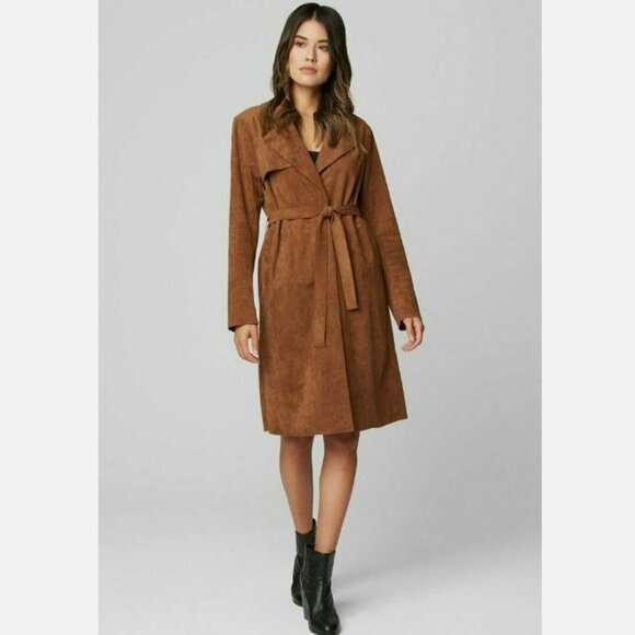 Blank NYC | Jackets & Coats | Blank Nyc Coco Brown Faux Suede Belted ...